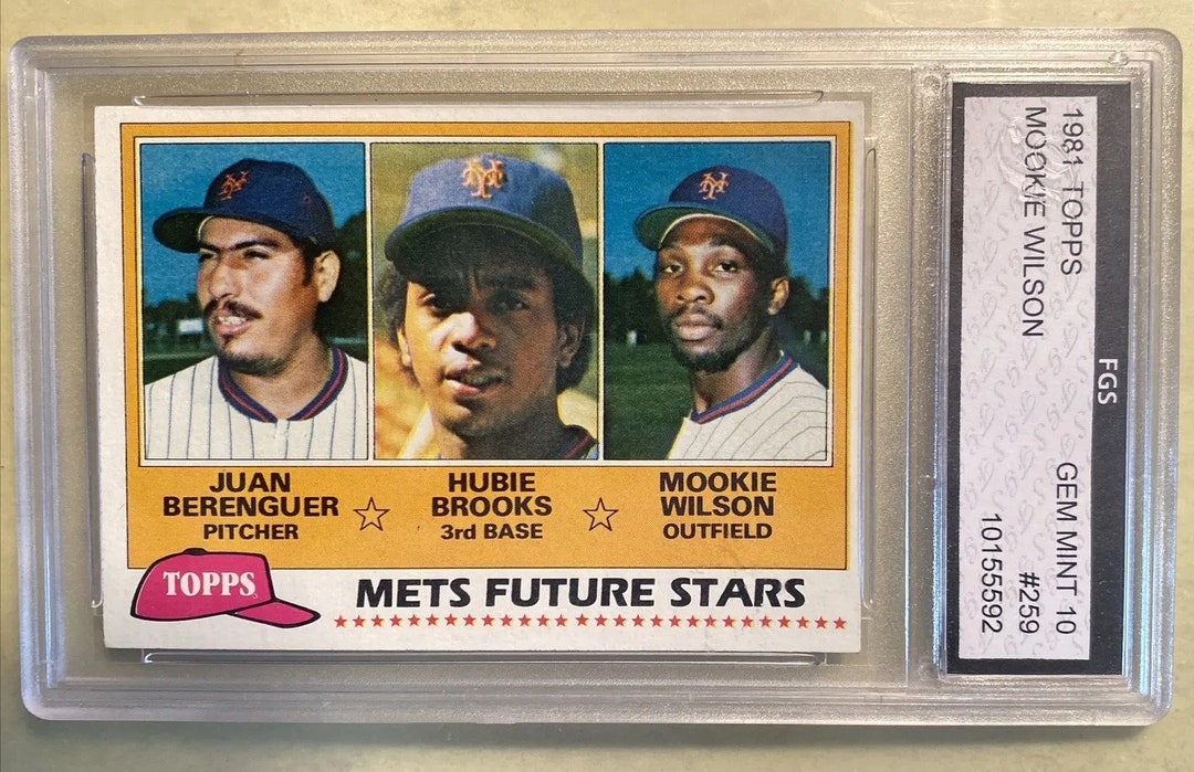 1981 Topps #259 Mets Future Stars Berenguer/brooks/wilson FGS Graded 10 ...