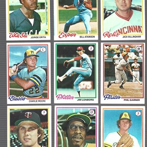 1978 Topps Baseball 1-110 You Pick the Cards Good or Better. - Etsy