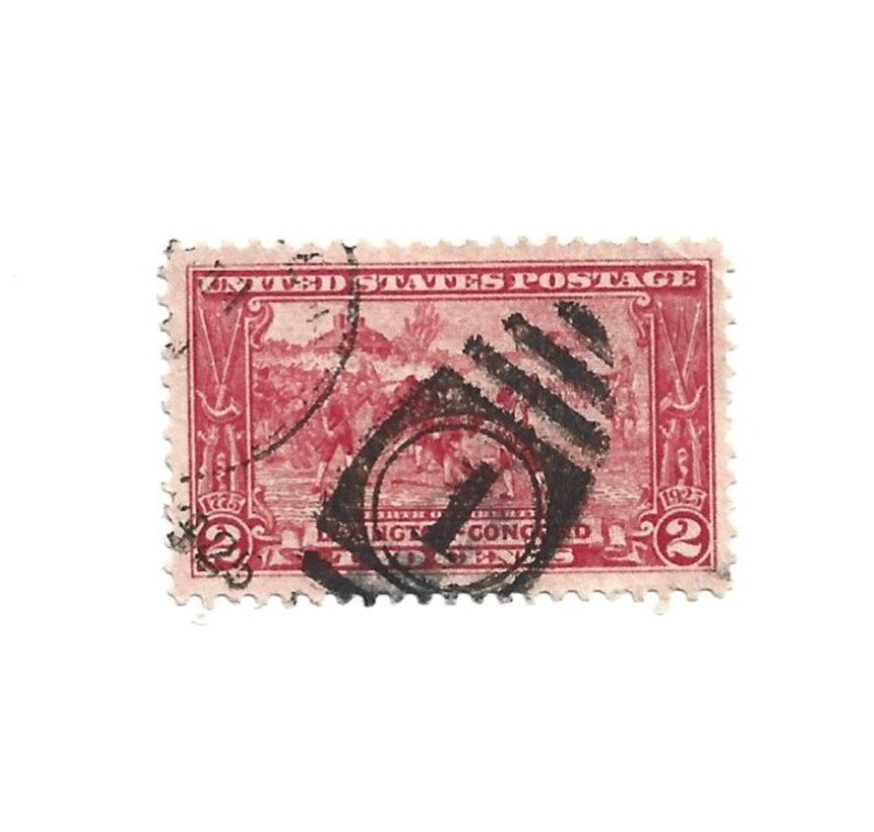 1925 US Postage Stamp 617-18 Lexington-concord Issue 1c-2c Used NH - Etsy