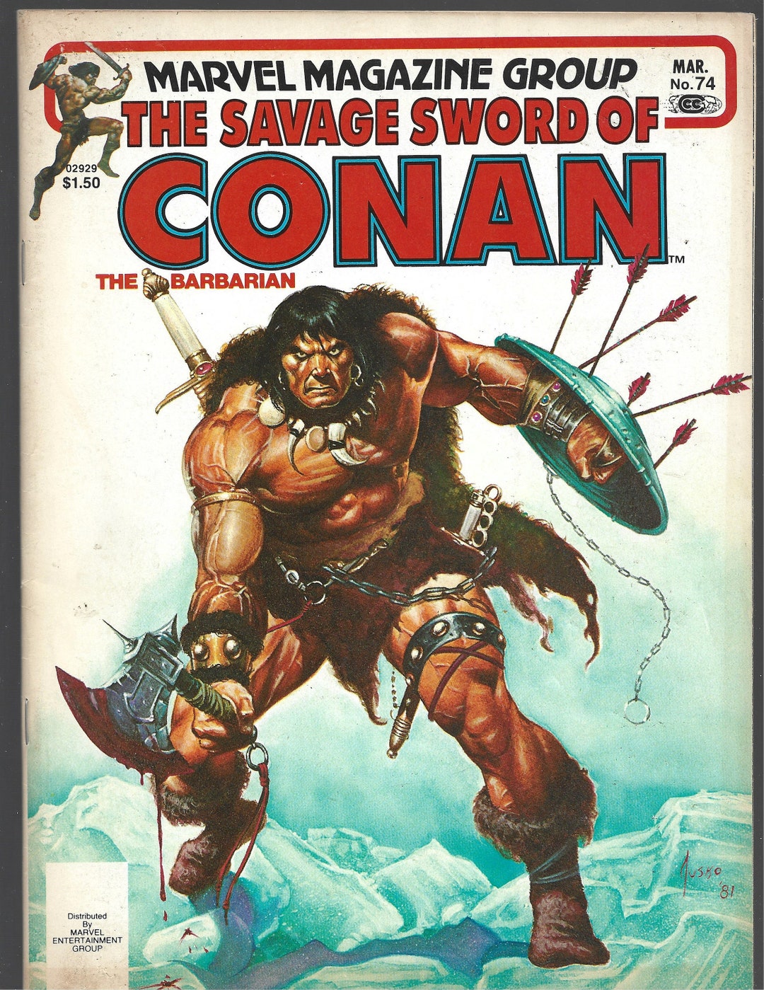 The Savage Sword of Conan 74 Mar 1982 Marvel Magazine Joe Jusko Cover ...