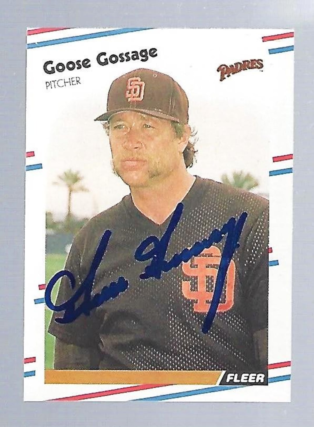 MLB Goose Gossage - Hall of Fame - Autographed Baseball Card W/COA - Etsy