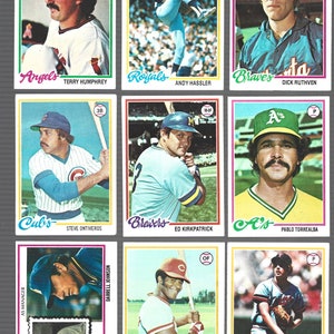 1978 Topps Baseball 1-110 You Pick the Cards Good or Better. - Etsy
