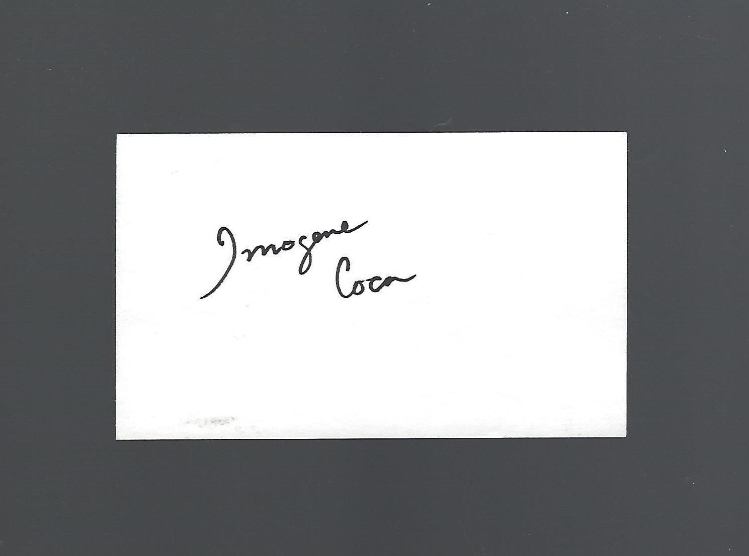 Actress Imogene Coca Comic Actress: your Show of Shows Autographed ...