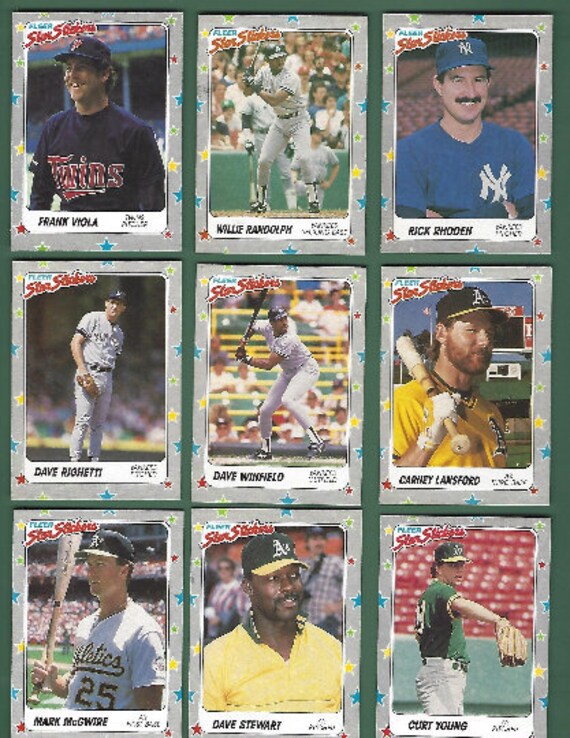 1988 Fleer Star Stickers Complete Set 132 | Etsy