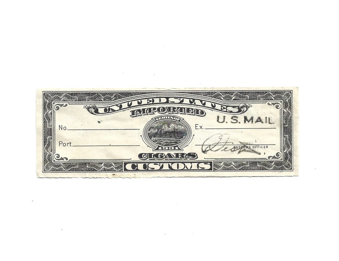 1931 Series U.S. Customs Cigar Tax Stamp #NN Used NH - Etsy