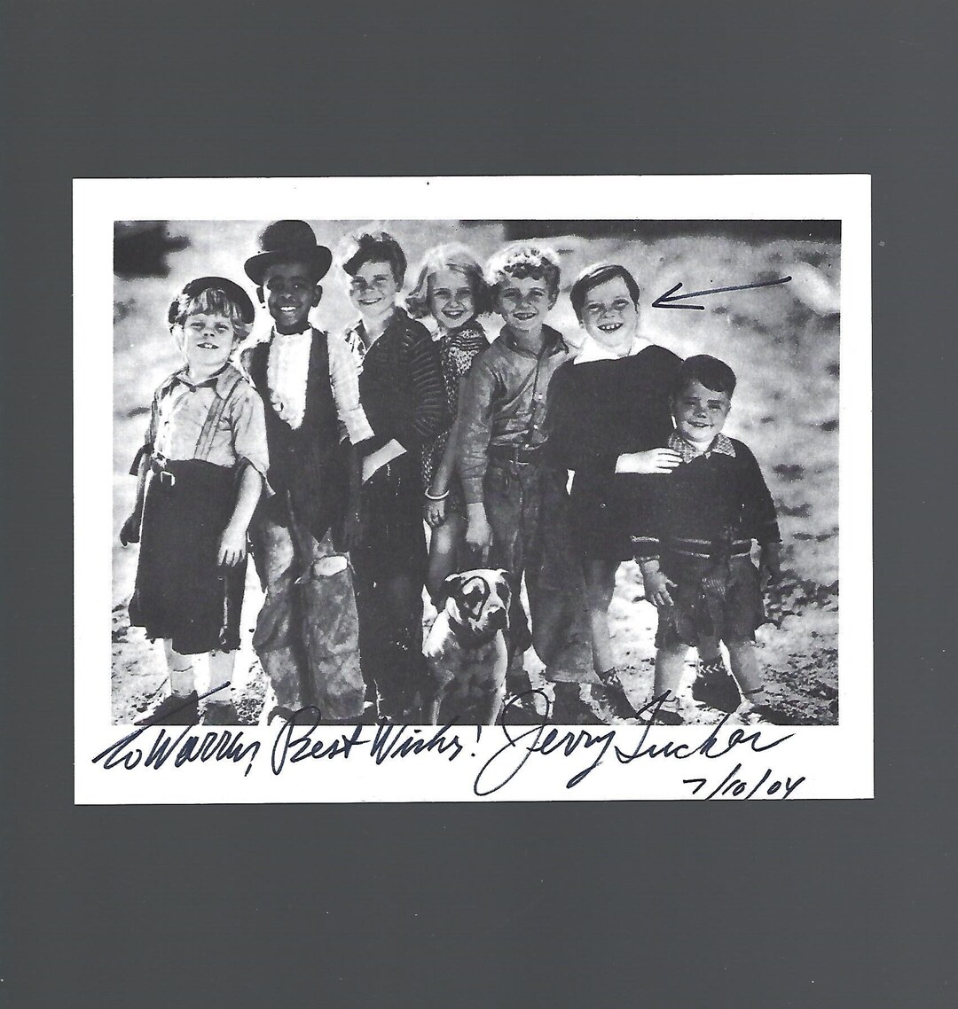 OURGANG Jerry Tucker - Child Actor: "our Gang" Films - Autographed 5x7 ...