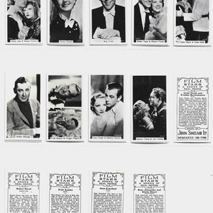 1937 John Sinclair Film Stars #55-100 A Series of Real Photos 53 Cards ...
