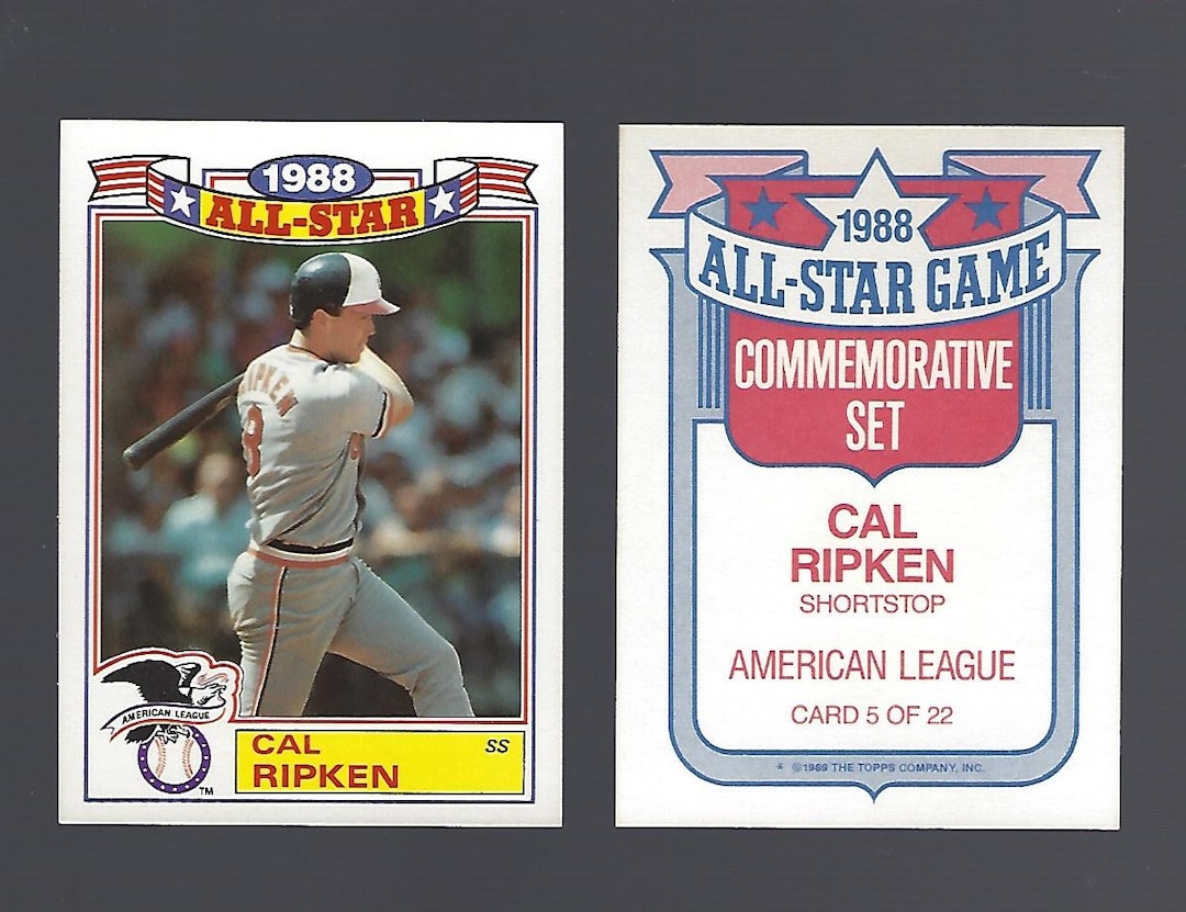 1989 Topps Glossy 89 All-star Game Commemorative Insert Set #1-22 ...