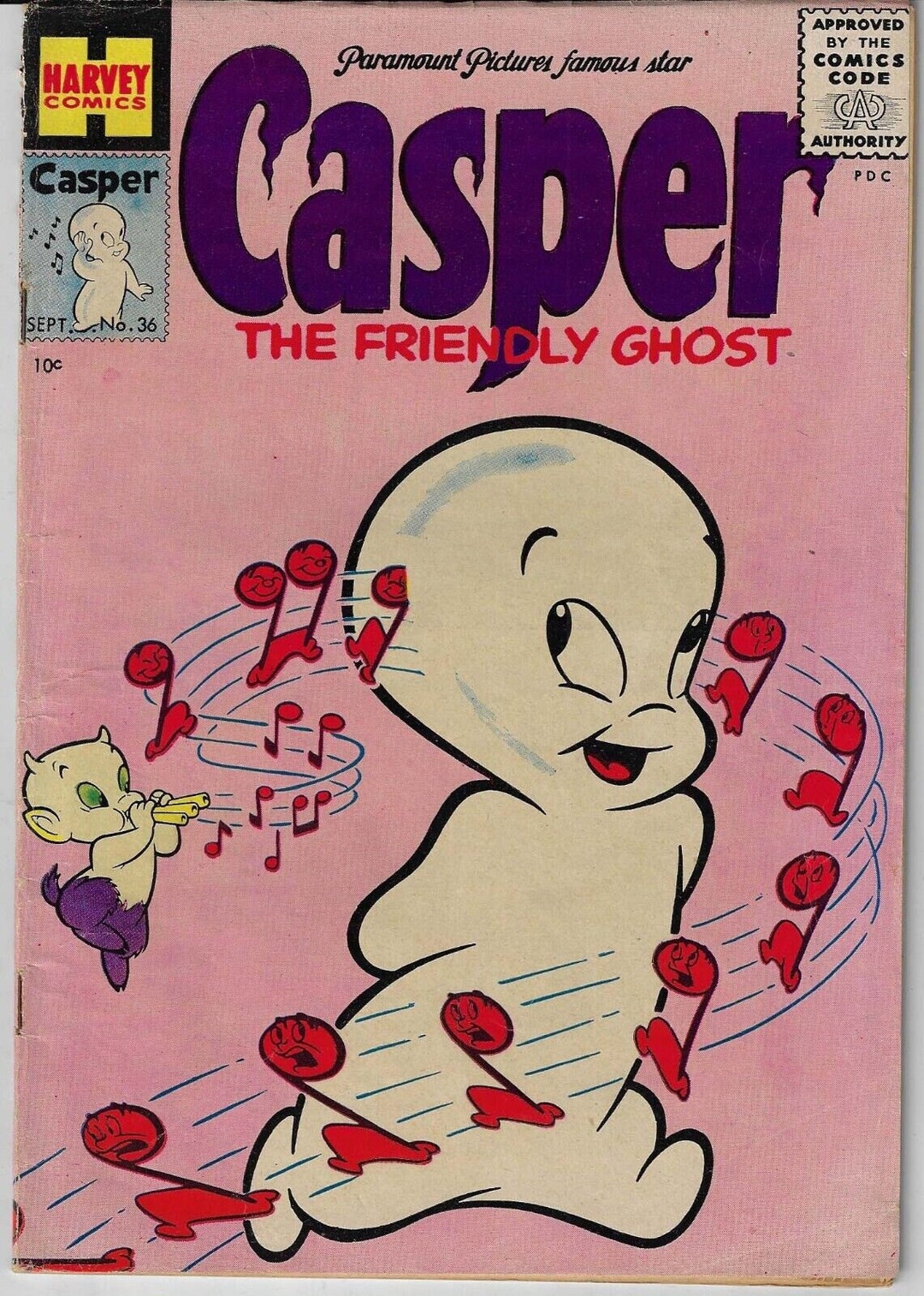 1955 Casper the Friendly Ghost 36 Harvey Comics Sept Good - Etsy