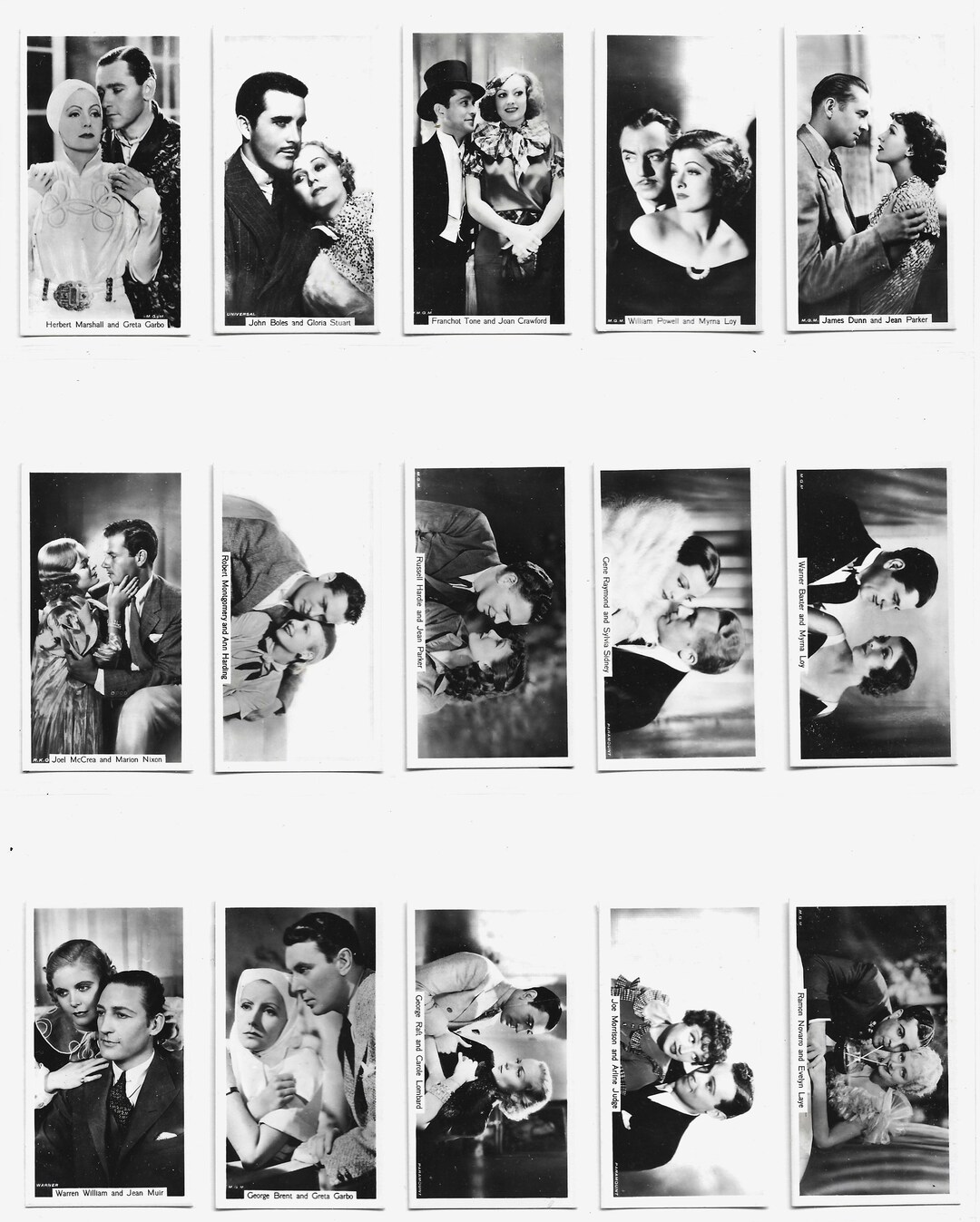 1937 John Sinclair Film Stars A Series of Real Photos 53 Cards NR-MT - Etsy