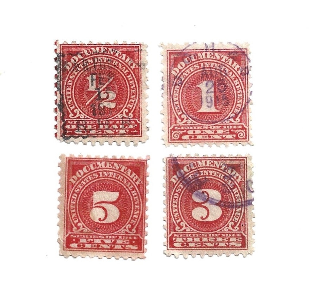 1914 US Postage Documentary Stamps Lot of 11 Used NH Watermarked Single ...