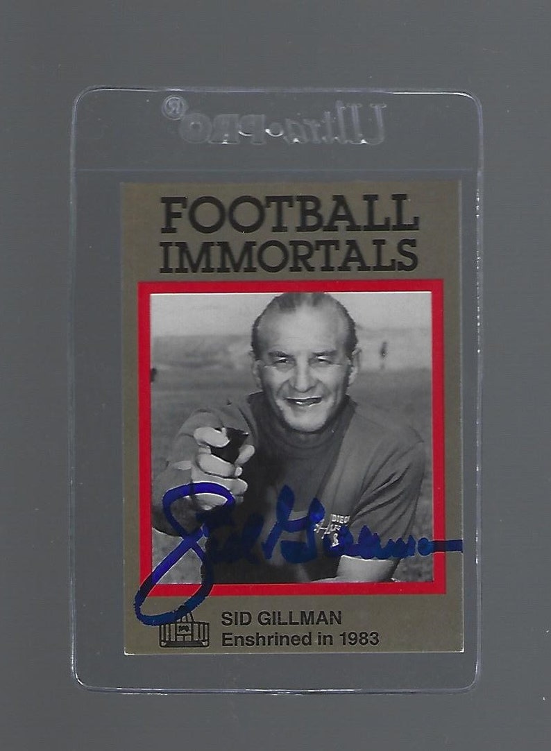 NFL Sid Gillman Football Hall of Fame Autographed Football - Etsy