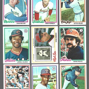 1978 Topps Baseball 1-110 You Pick the Cards Good or Better. - Etsy