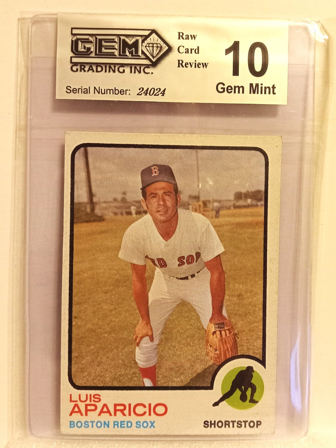 1973 Topps #165 Luis Aparicio (hofer) - Graded: GEM Grading Inc. 10 Gem ...
