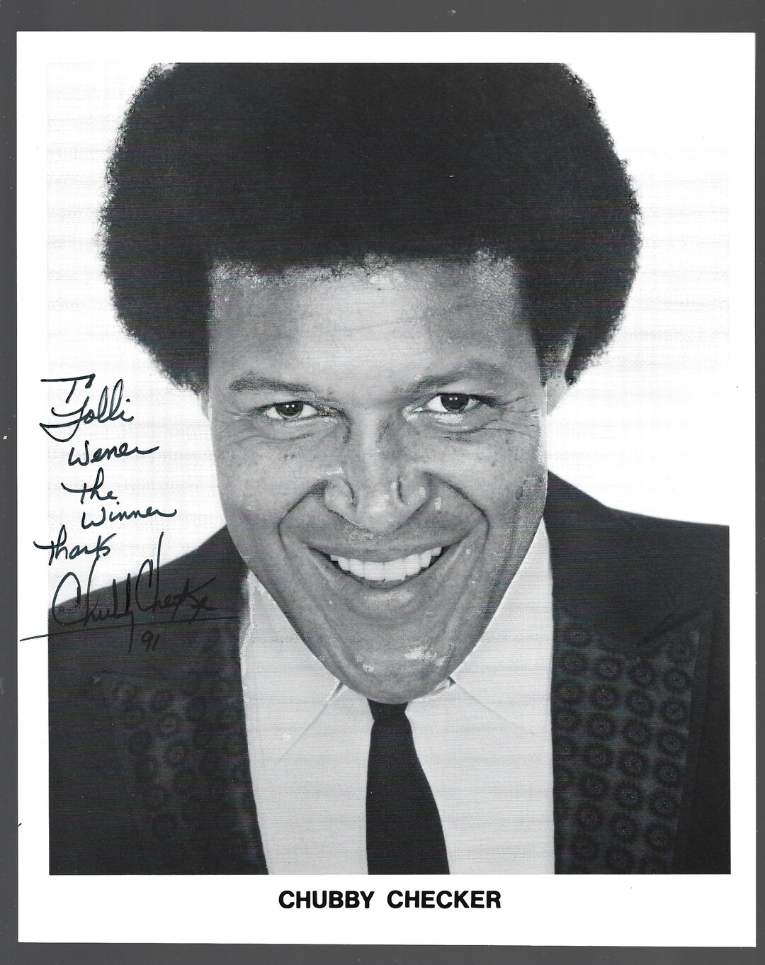 Singer Chubby Checker - Rock 'n Roll Singer: "the Twist" - Autographed ...