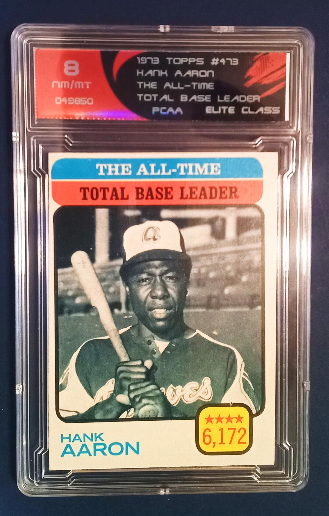 1973 Topps #473 Hank Aaron All-time Total Base Leader PCAA Graded 8 - Etsy