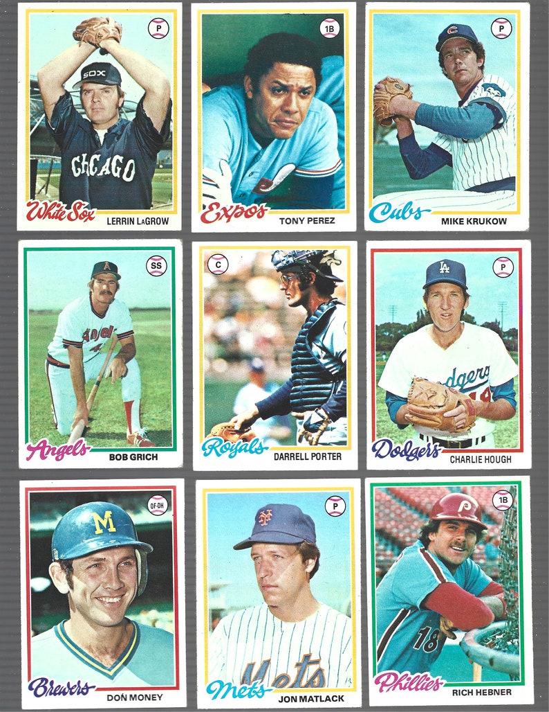 1978 Topps Baseball 1-110 You Pick the Cards Good or Better. - Etsy