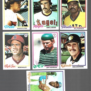 1978 Topps #394-462 Baseball You Pick the Cards Good or Better - Etsy