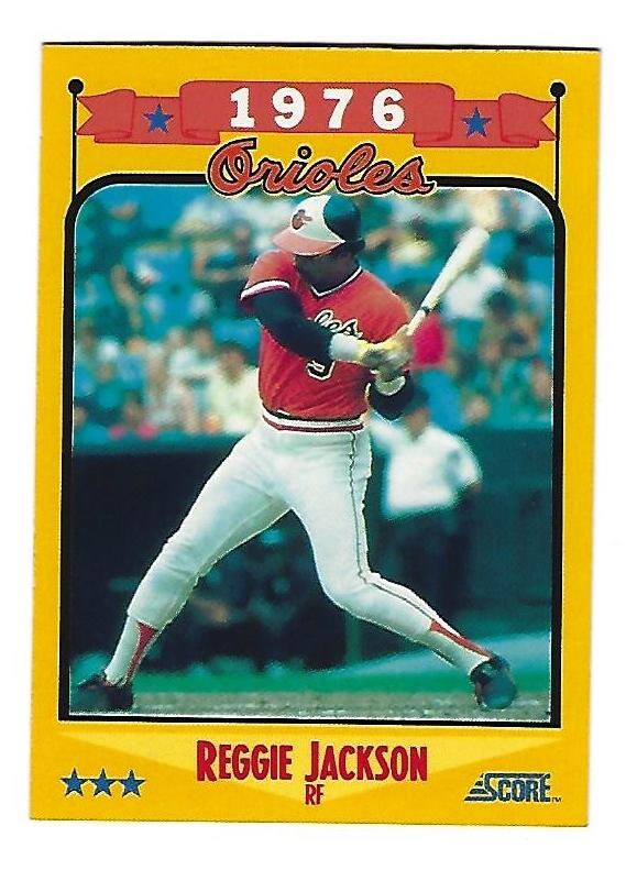 1988 Score Salute to Reggie Jackson Baseball Card Sub-set of 5 Cards NR ...
