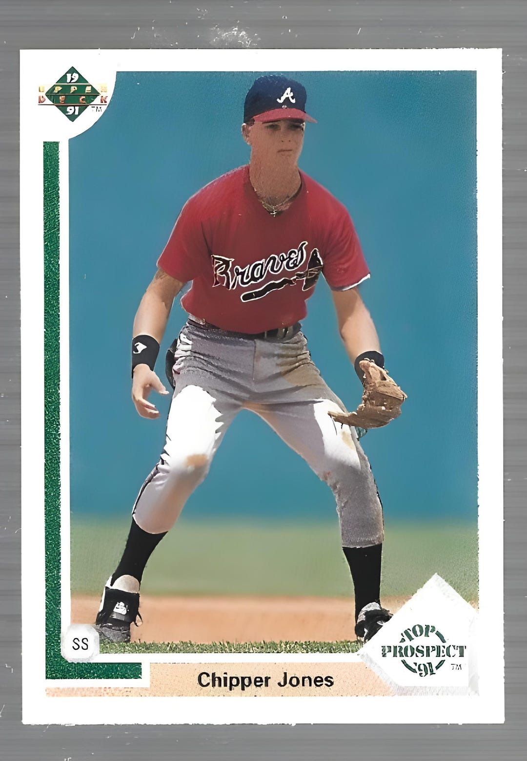1991 Topps #333 Chipper Jones Rookie Card NR-MT - Etsy