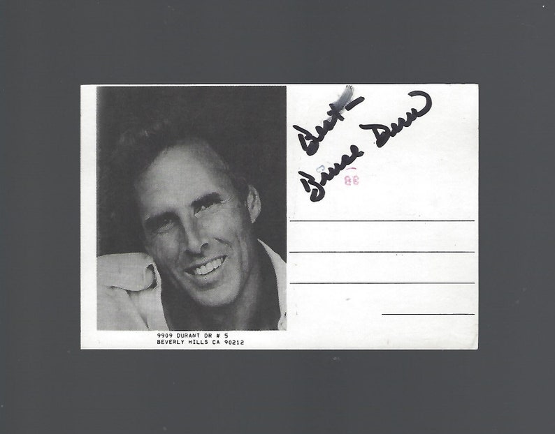 Actor Bruce Dern Actor From nebraska & coming Home Autographed 1975 ...