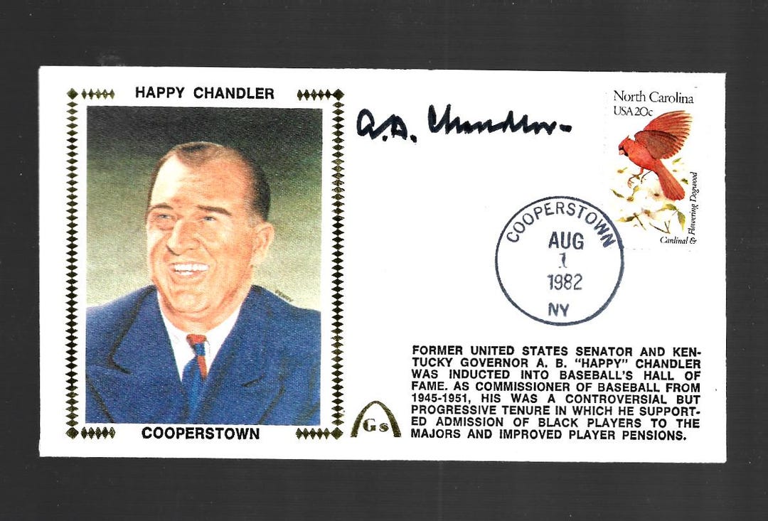 MLB Happy Chandler - MLB Hall of Fame - Senator Kentucky 2 Autographs ...