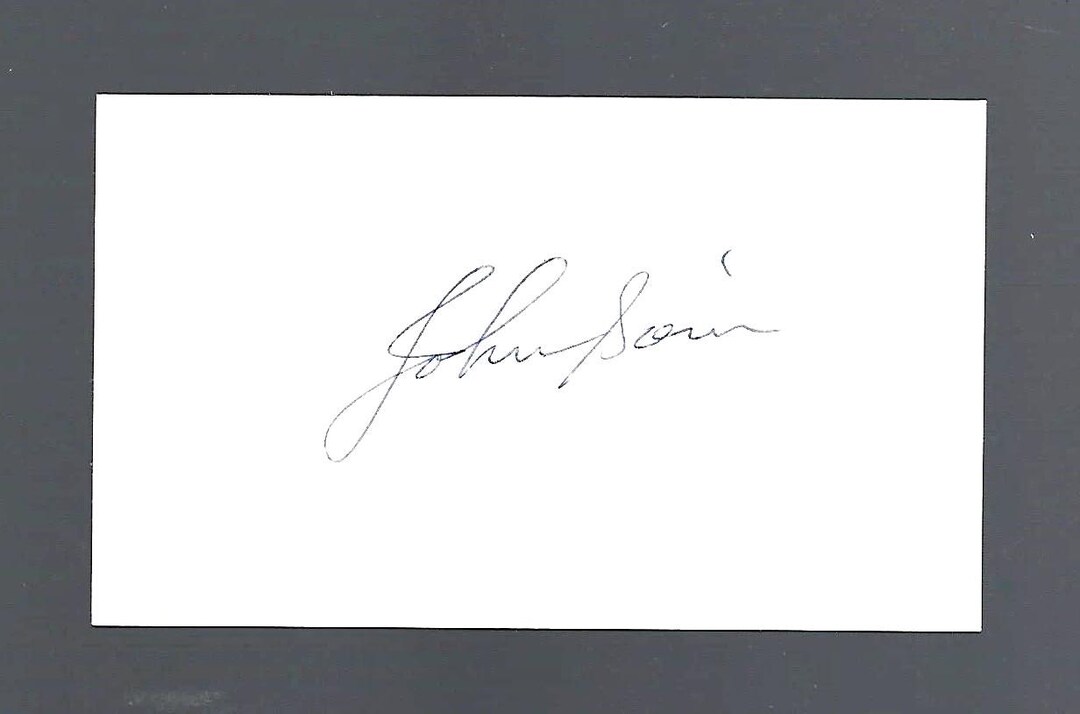 MLB Johnny Sain - MLB Baseball World Series Champion - Autographed 3x5 ...