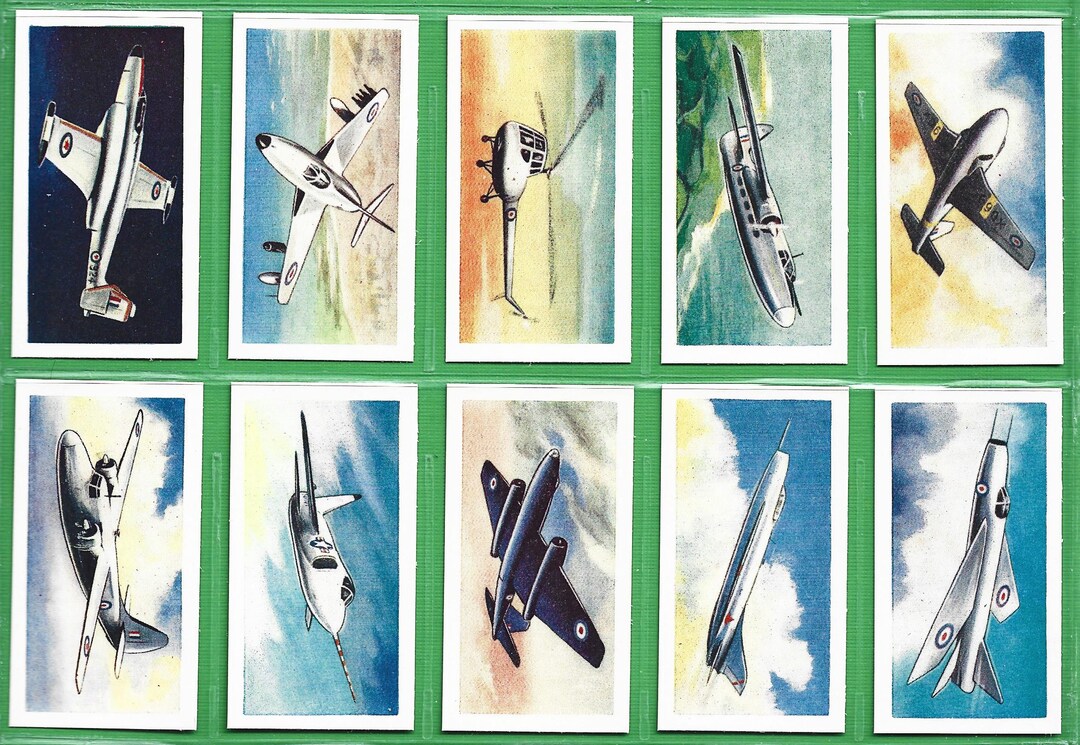 1958 Halpin's Willow Tea Aircraft of the World Complete Set of 25 Cards ...
