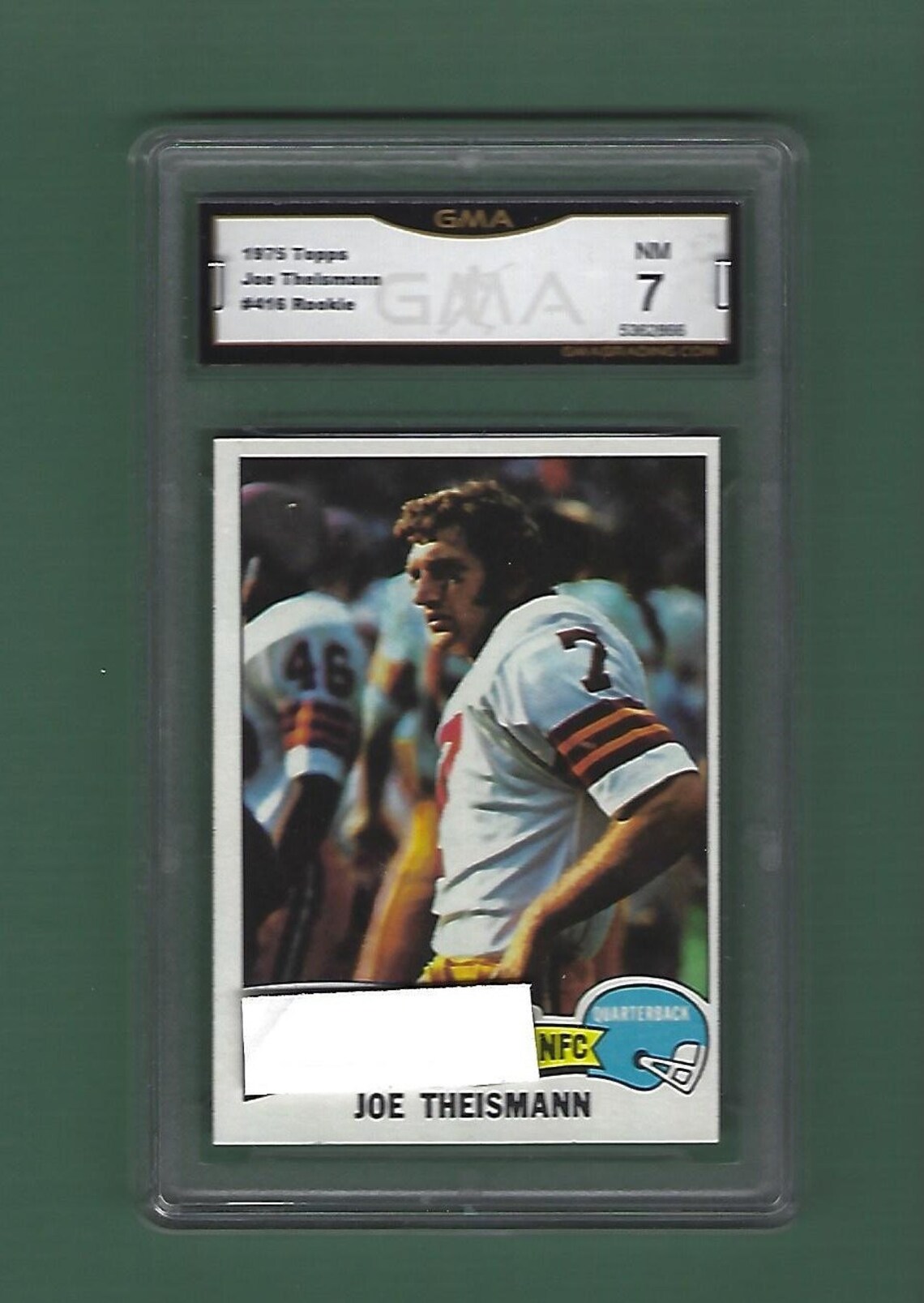 1975 Topps 416 Joe Theismann Rookie Card GMA Graded 7 NM - Etsy