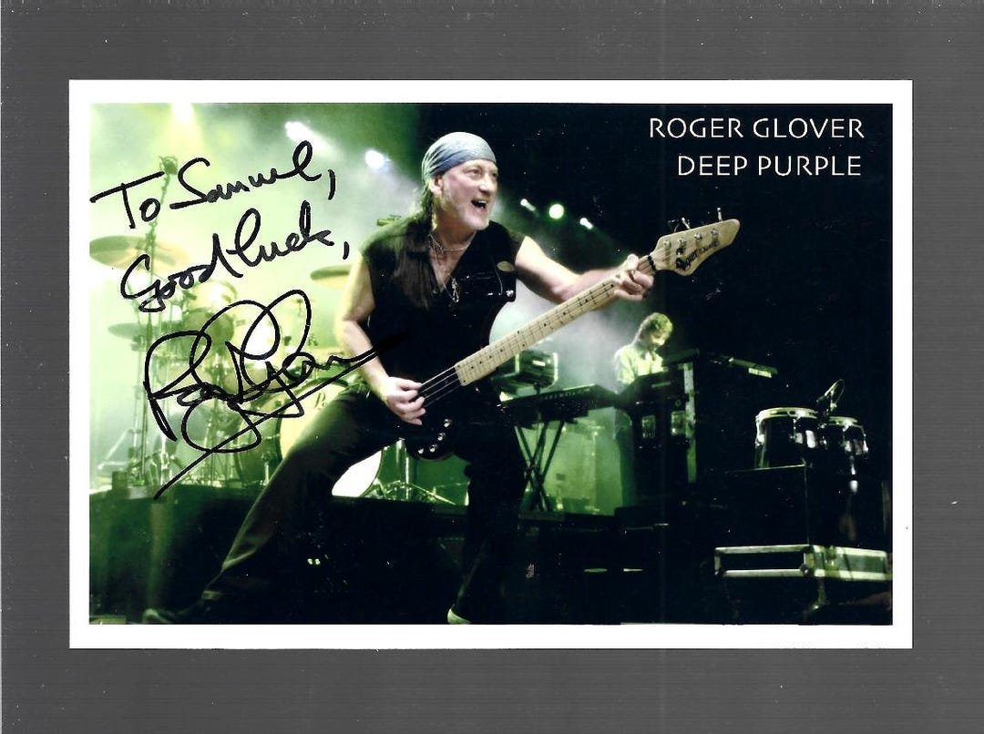 Musician Roger Glover of Rock Band Deep Purple - Autographed 4x6" Photo ...