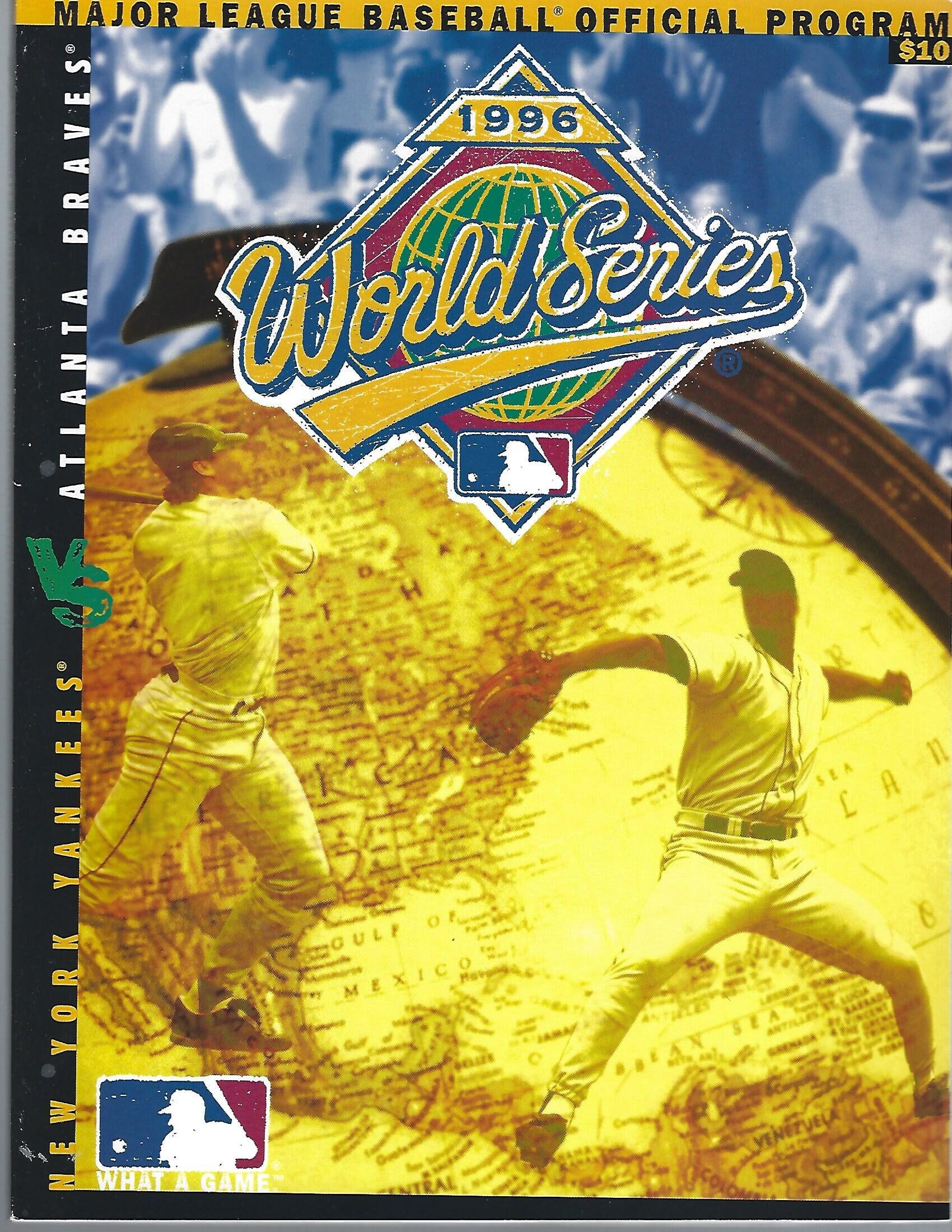 1996 World Series MLB Official Program Atlanta Braves Vs NY Yankees - Etsy