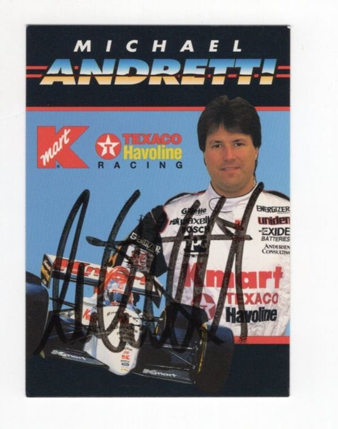 Nascar Michael Andretti Indy Car Racing Champion Autographed Trading ...