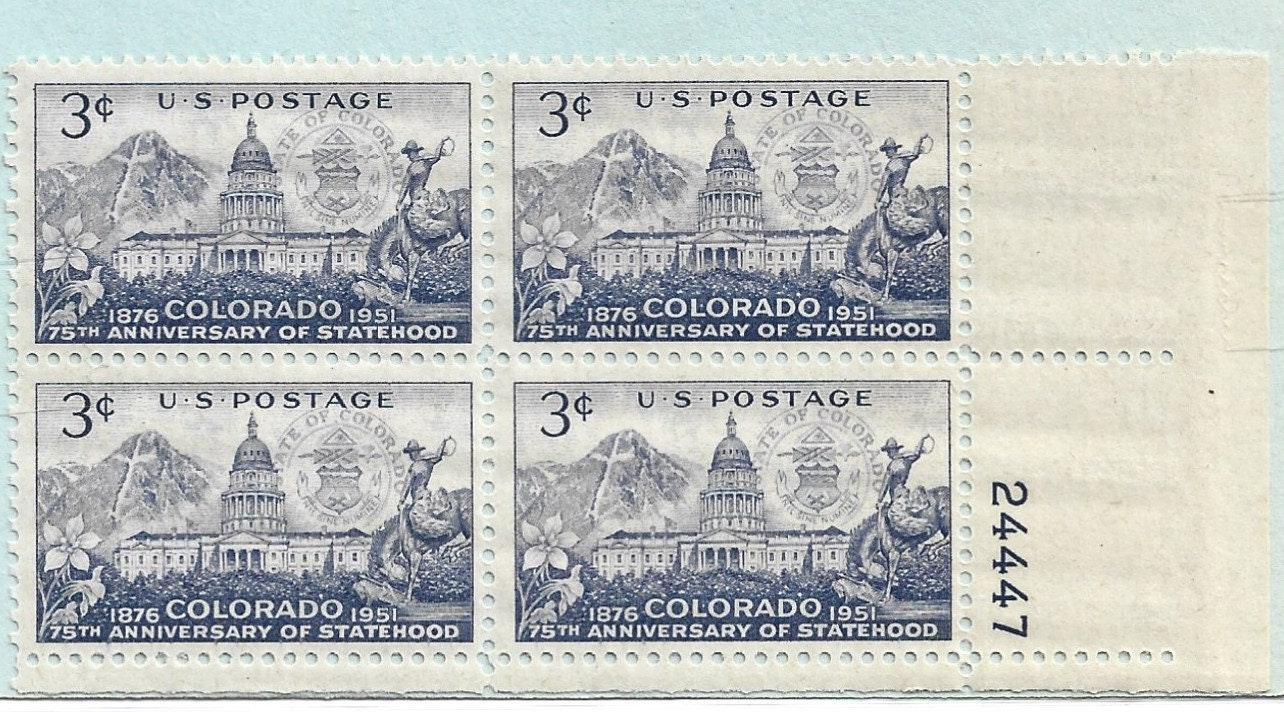1951 US Postage 8 Plate Block Commemorative Set 998-1005 MNHOG - Etsy