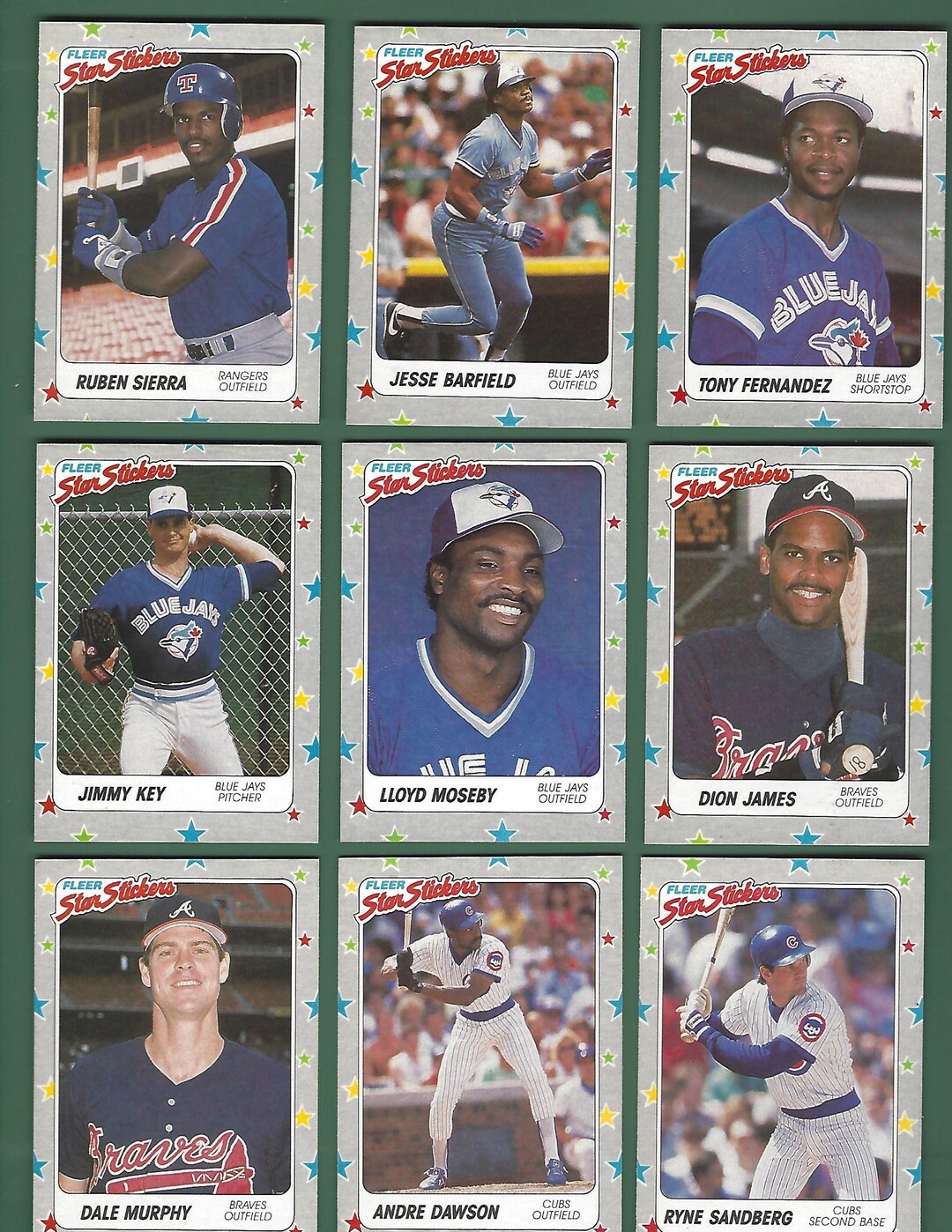 1988 Fleer Star Stickers Pick Your Cards Complete Your Set. - Etsy