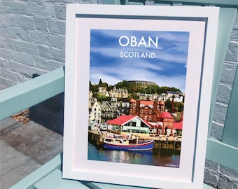 Oban Scotland City Map Art Print Many Styles 350gsm Art - Etsy