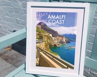 Amalfi Coast Poster Amalfi Coast Print Italy Poster Italy Print Ravello ...
