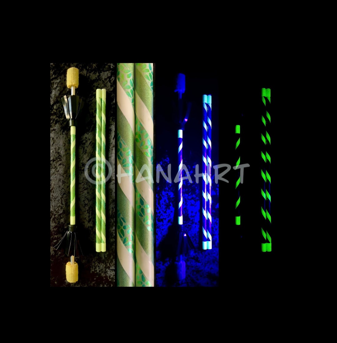 Custom Colour Fire & Practice Devil Stick Set - Etsy