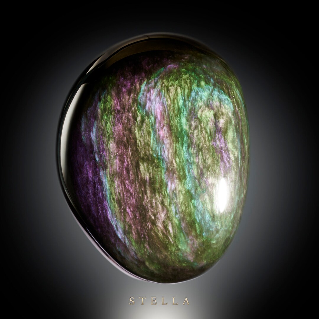 Velvet Obsidian Palmstone / Large Tumbled Stone / Manto Huichol ...