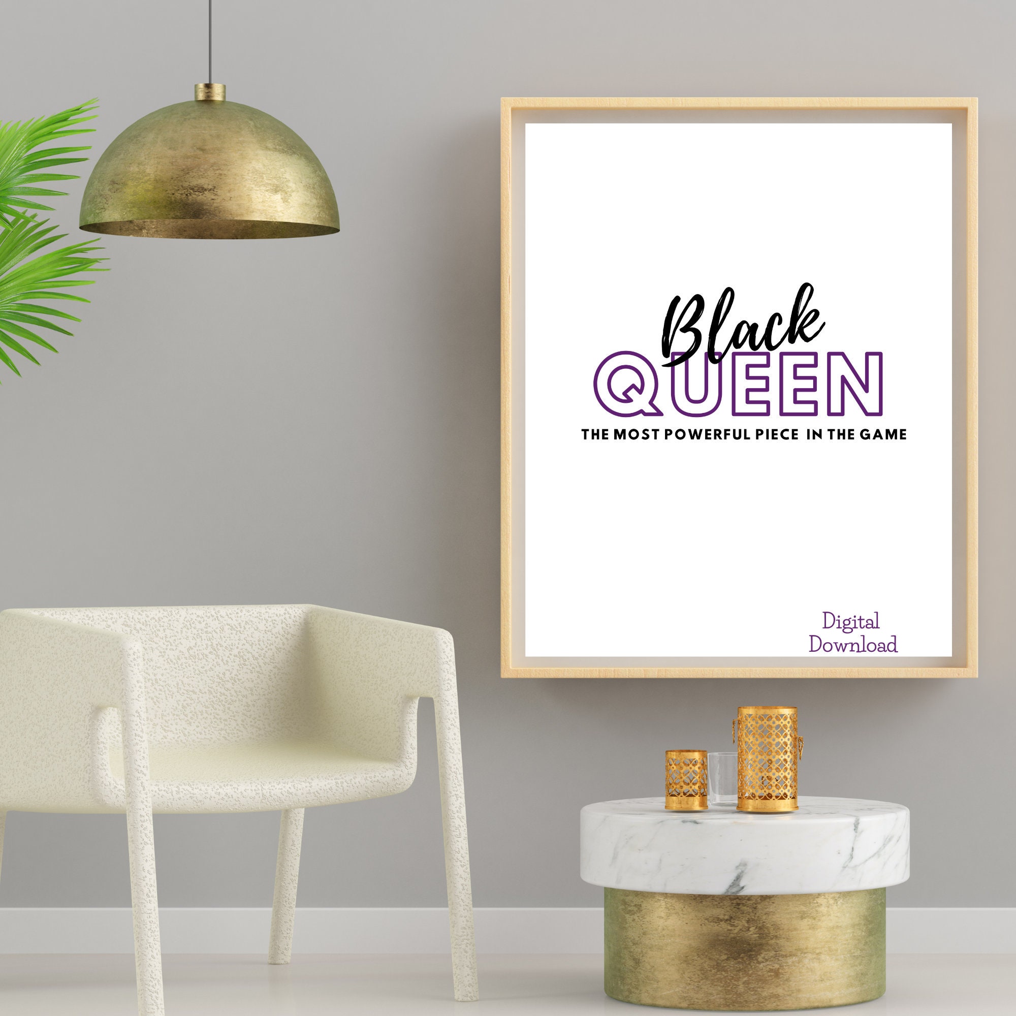 Black Queen Black Art Melanin Queen Art Print - Etsy