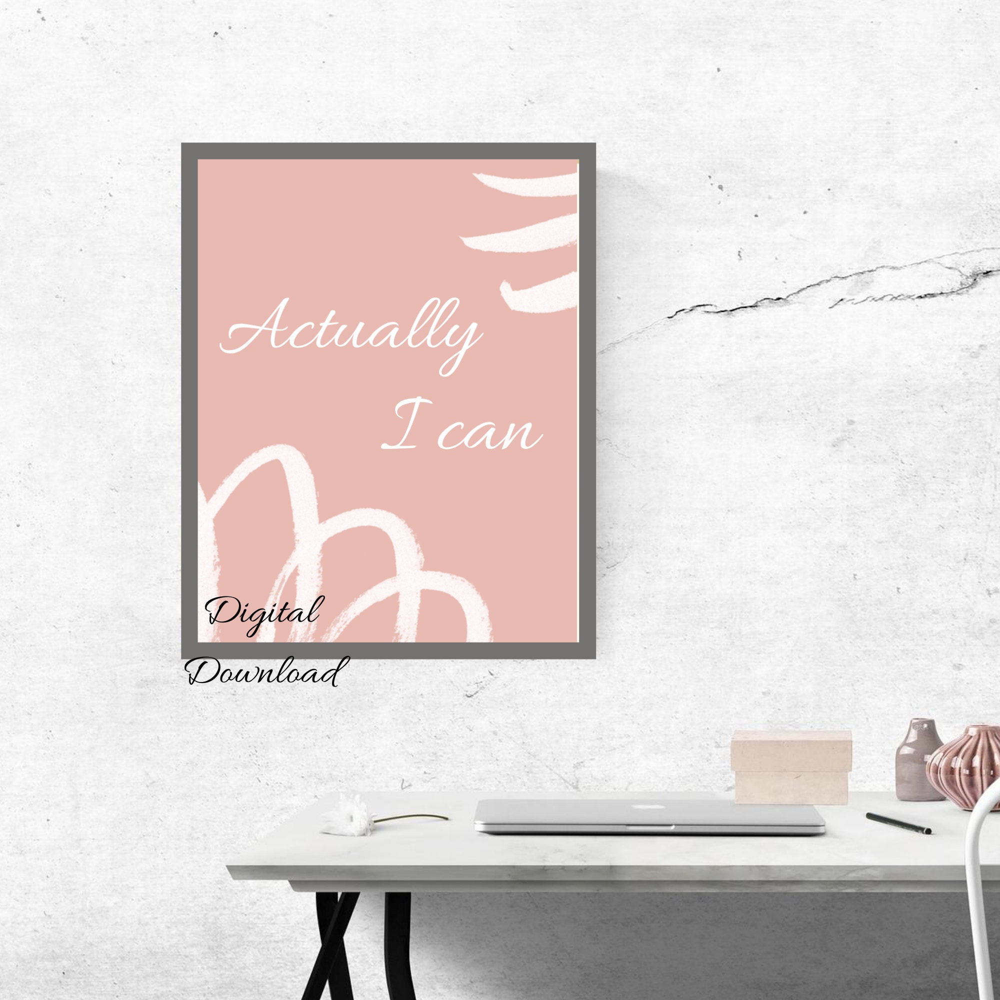 Actually I Can, Word Art Printable - Etsy