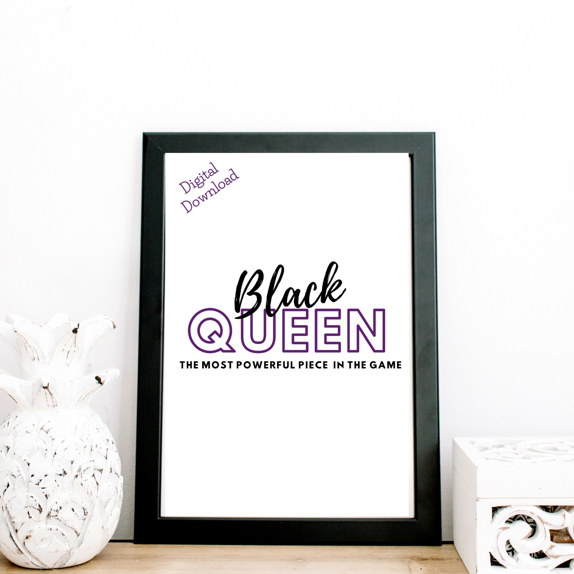 Black Queen Black Art Melanin Queen Art Print - Etsy