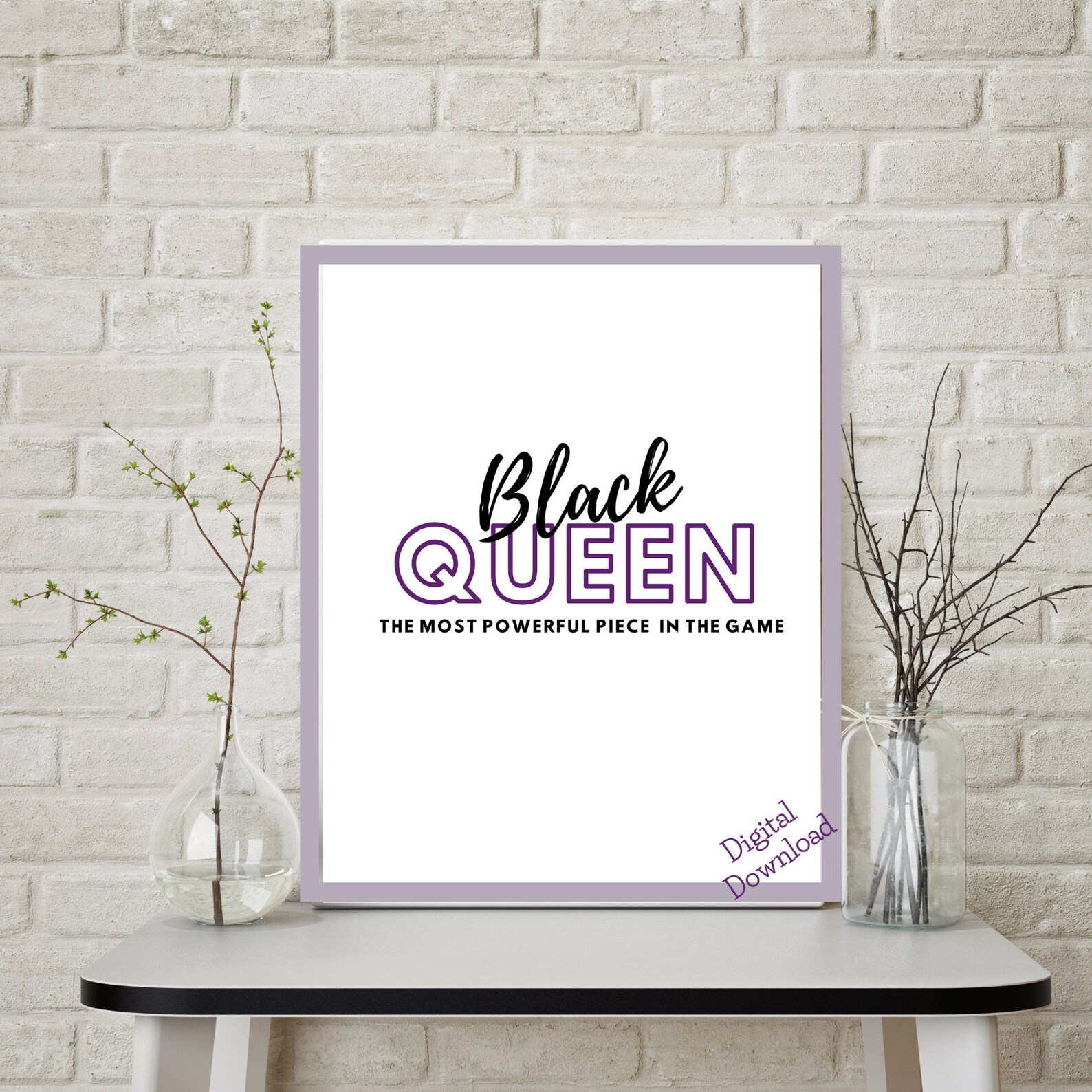 Black Queen black art melanin queen art print | Etsy