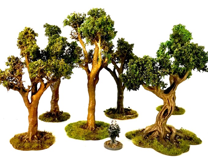 Wargaming Trees 6 Pcs 28 Mm Terrain Scatter Terrain D and D Terrain ...