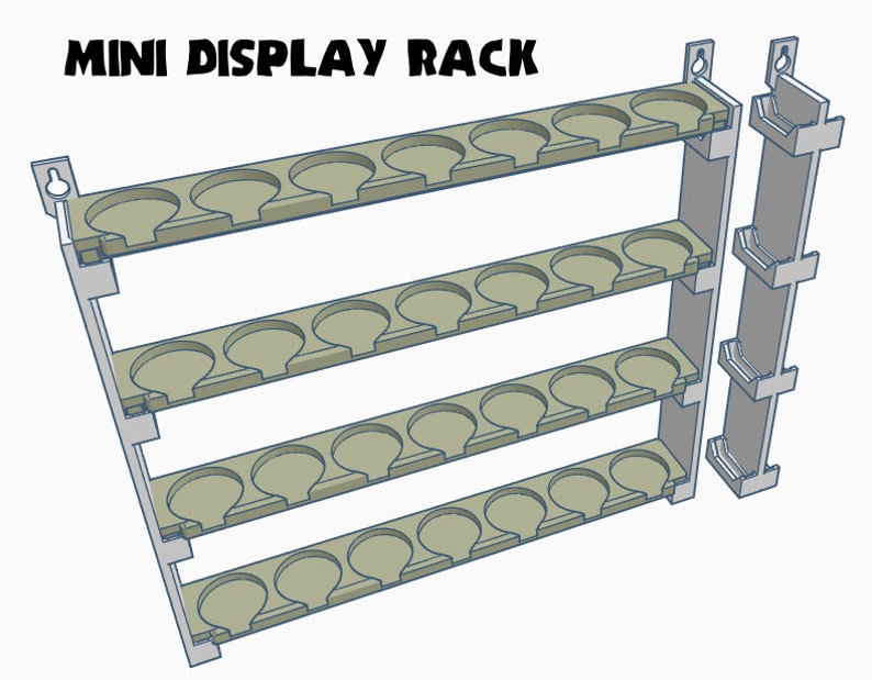 Miniature Display Rack Hanging Miniature Storage Rack for - Etsy