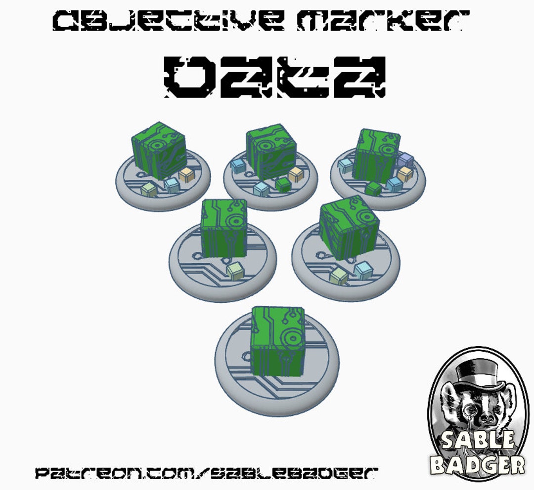 Objective Markers for Board Games - Data Variant, 32 Mm Sizes. Use for ...