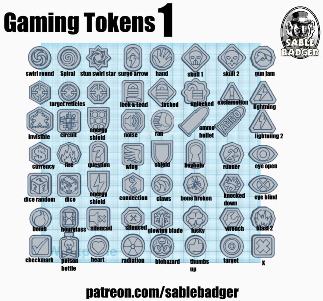 Board Game Token Set Token Set 1 Find Your Board Game Tokens - Etsy