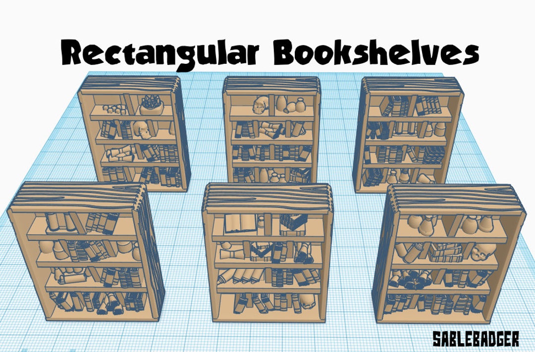 Bookshelves With Items for RPG, Role Playing Games and Wargaming - Etsy