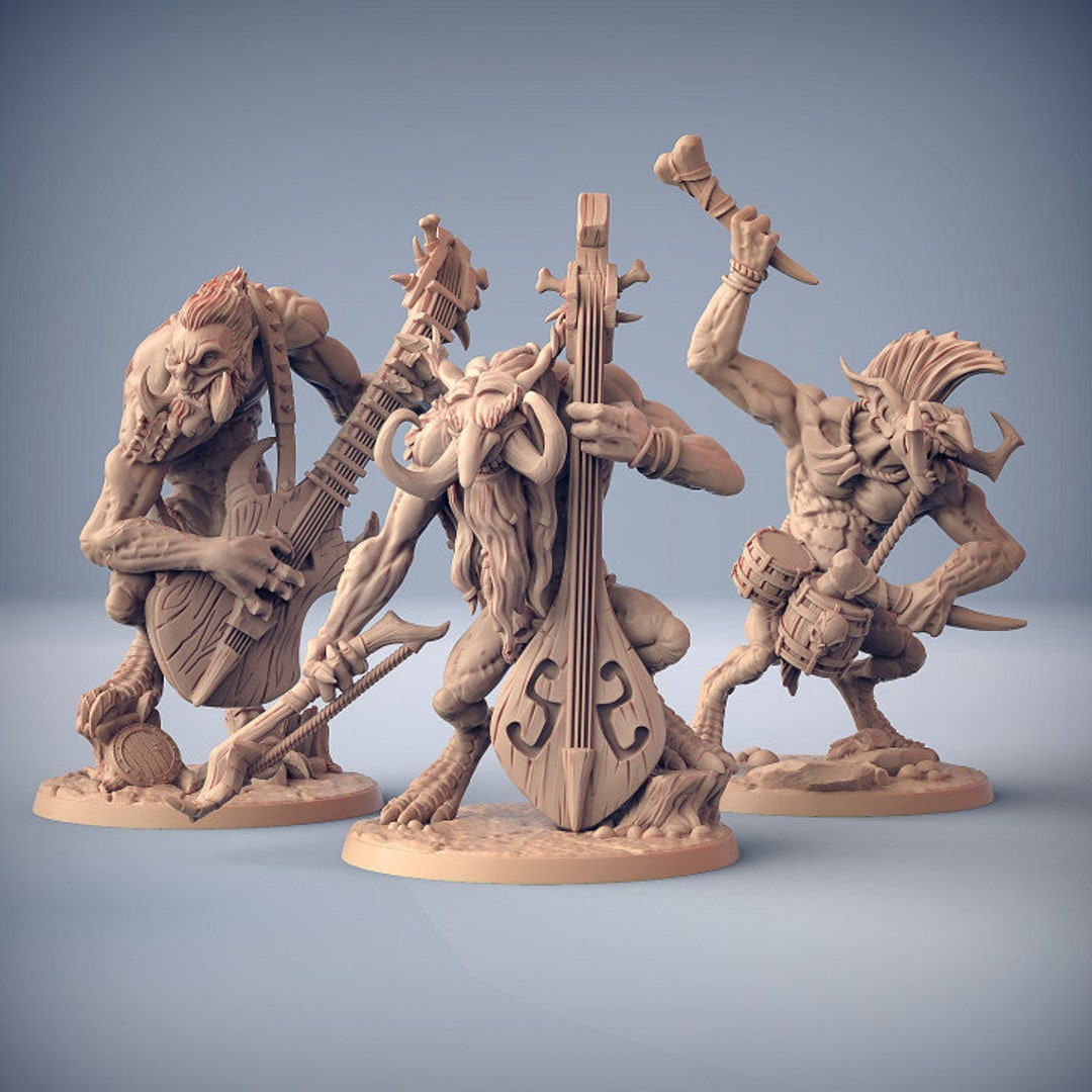 Troll Rock Band Dnd Miniatures Set 3 Stone-cool Monsters - Etsy