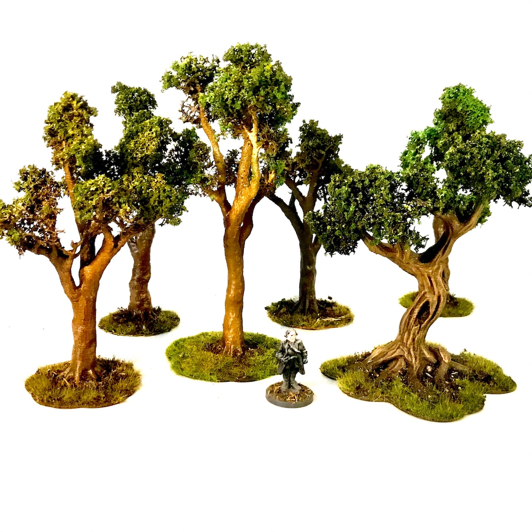 Wargaming Trees 6 Pcs 28 Mm Terrain Scatter Terrain D - Etsy