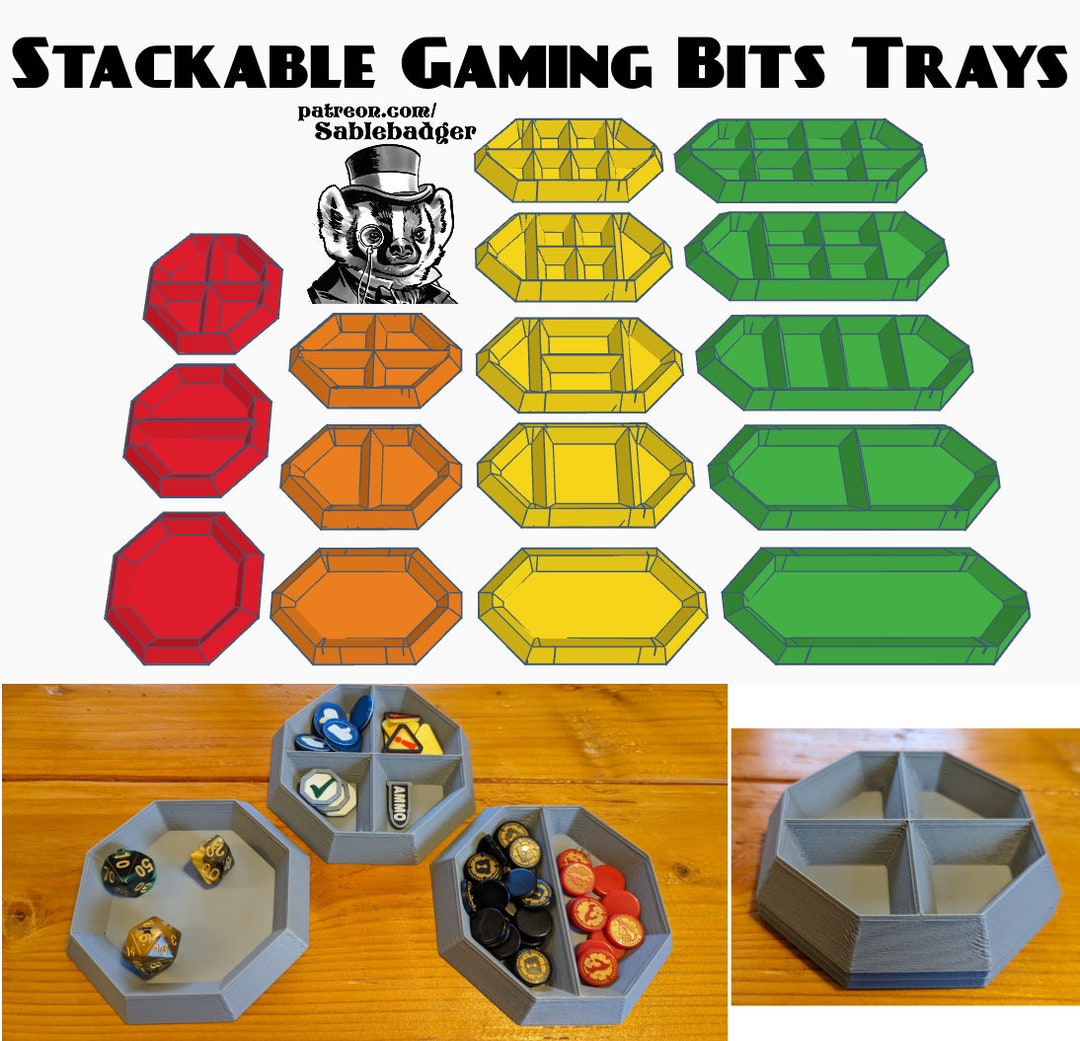 Stackable Gaming Bit Trays for Your Board Game Bits or Dice Dnd ...